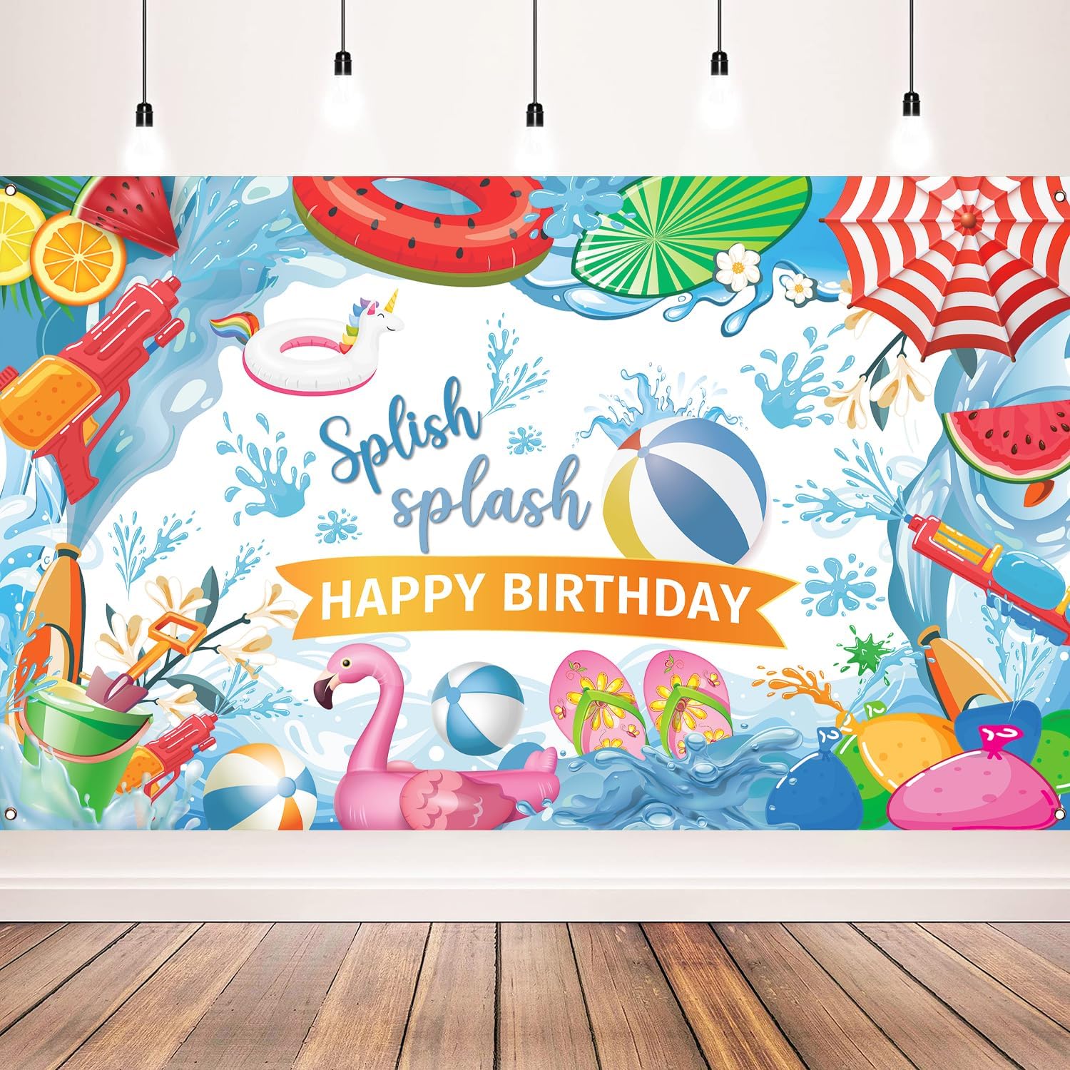 Amazon.com : AUSHENKE Summer Birthday Party Decorations, Splish Splash ...