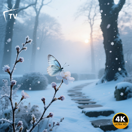 Winter Butterfly Calm – Snowy Nature Screensaver & Relaxing Ambience ...