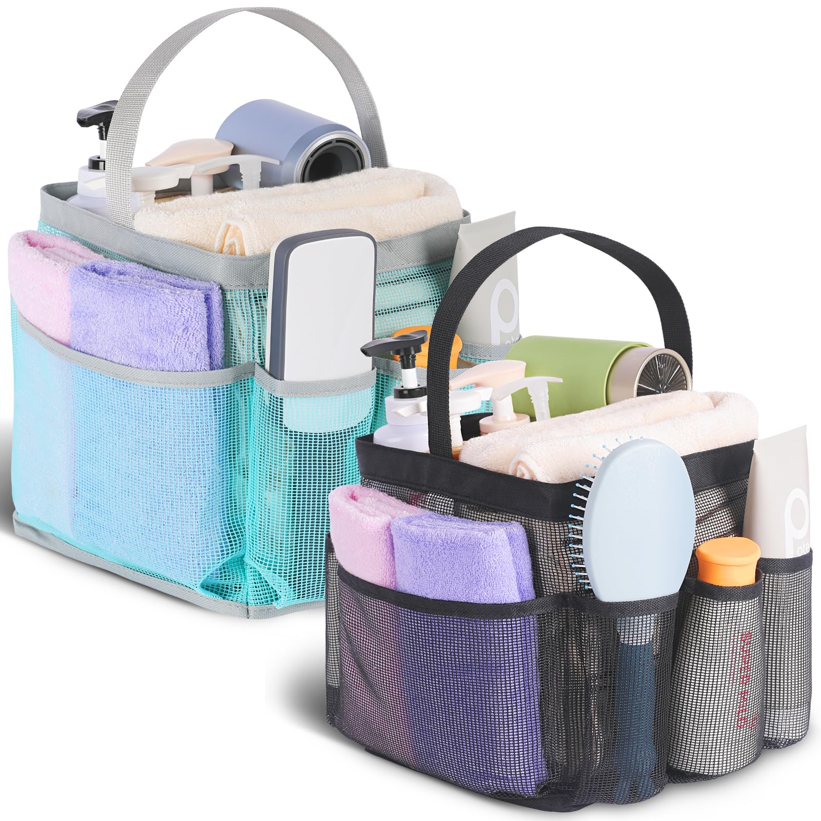 Amazon.com: EUDELE 2 Pack Mesh Shower Caddy Portable for College Dorm ...