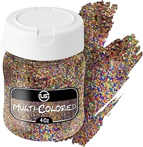 Amazon.com: Multicolored Glitter Bulk, Fine Glitter for Crafts, Resin ...