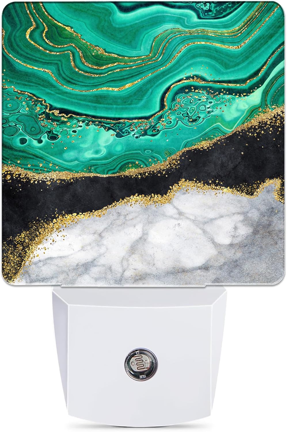 White Marble Night Light, Black Granite Green Agate Night Lights Plug ...