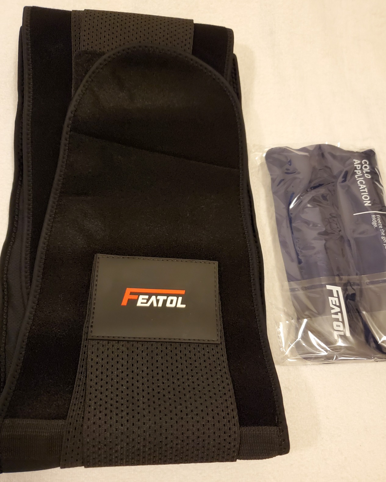 Amazon.com: FEATOL Gel Pack Back Brace,Lumbar Support for Back Pain ...