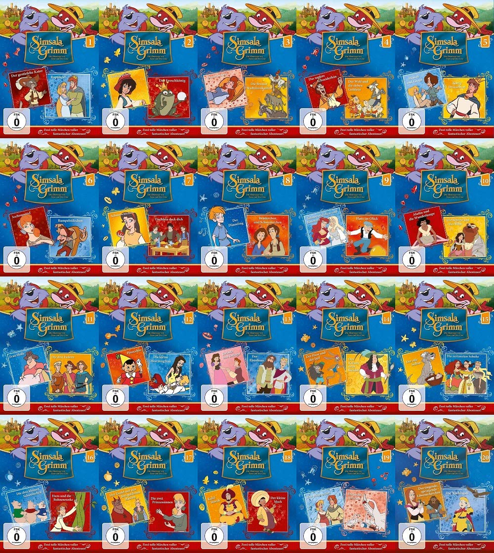 SimsalaGrimm DVD komplett Set 1 - 20 x DVDs Sammlung TV-Serie 40 ...