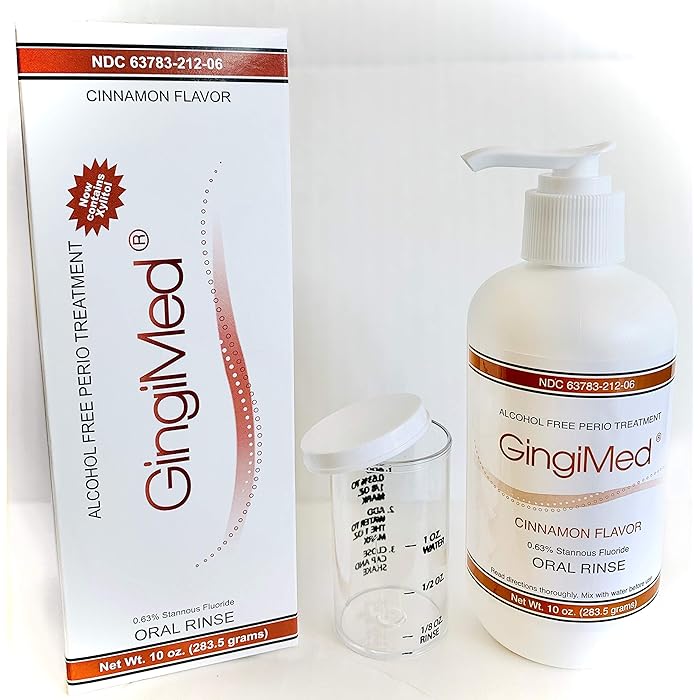 Buy Gingi Med Cinnamon Flavored .63% stannous Fluoride Dental Rinse, 10 ...