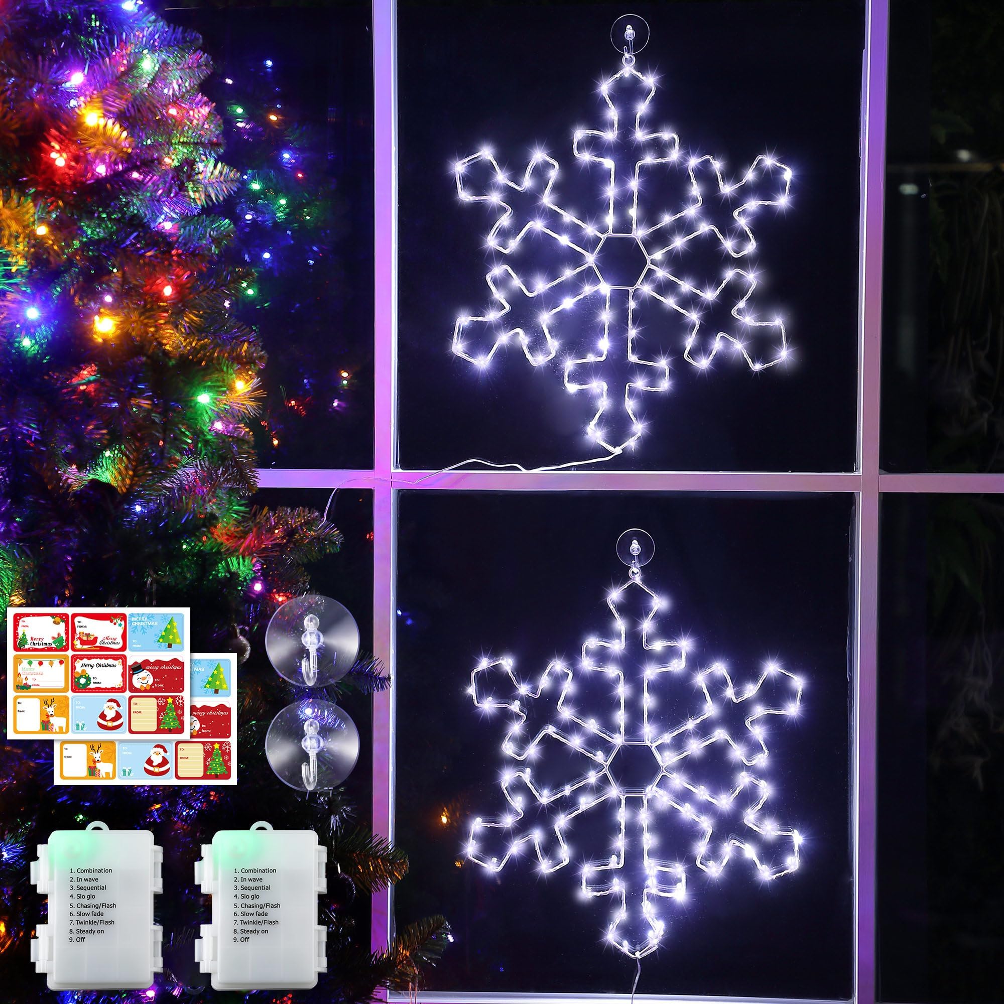 Amazon.com: Northlight 16" LED Lighted Pure White and Blue Snowflake ...