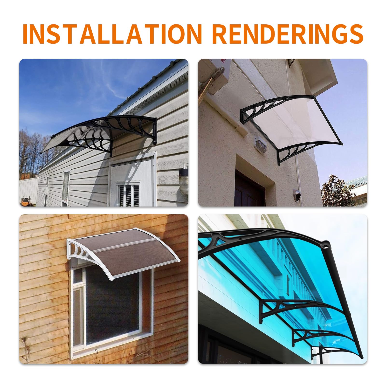 Discount Aluminum Window Awnings InstaHut 1mx1m Window Awning Door