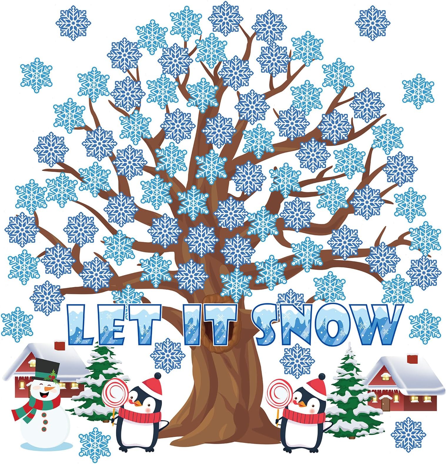 Amazon.com: Tatuo 125 Pcs Classroom Tree Bulletin Board Set 47 x 46 ...