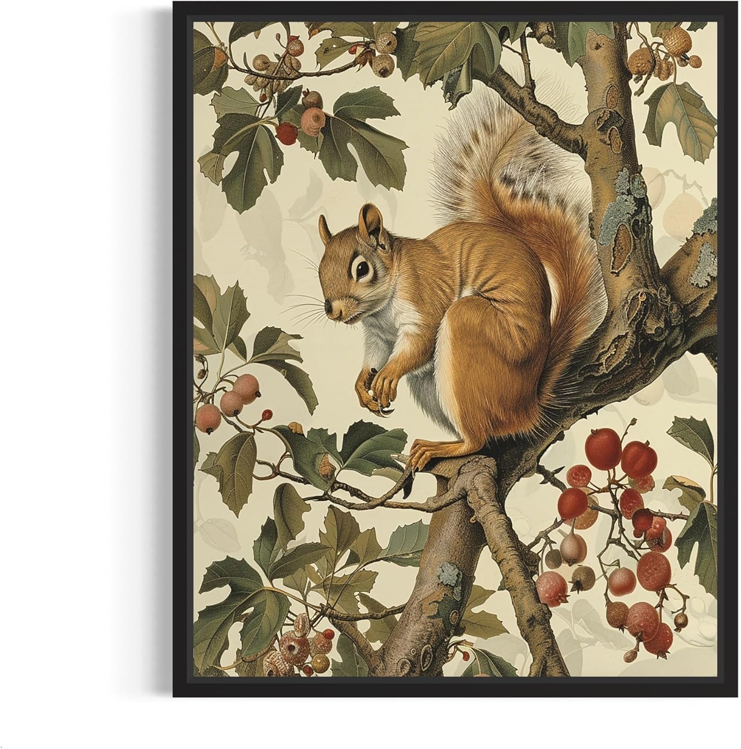 Amazon.com: Squirrel Vintage Poster Art Print, Retro Poster Decor ...