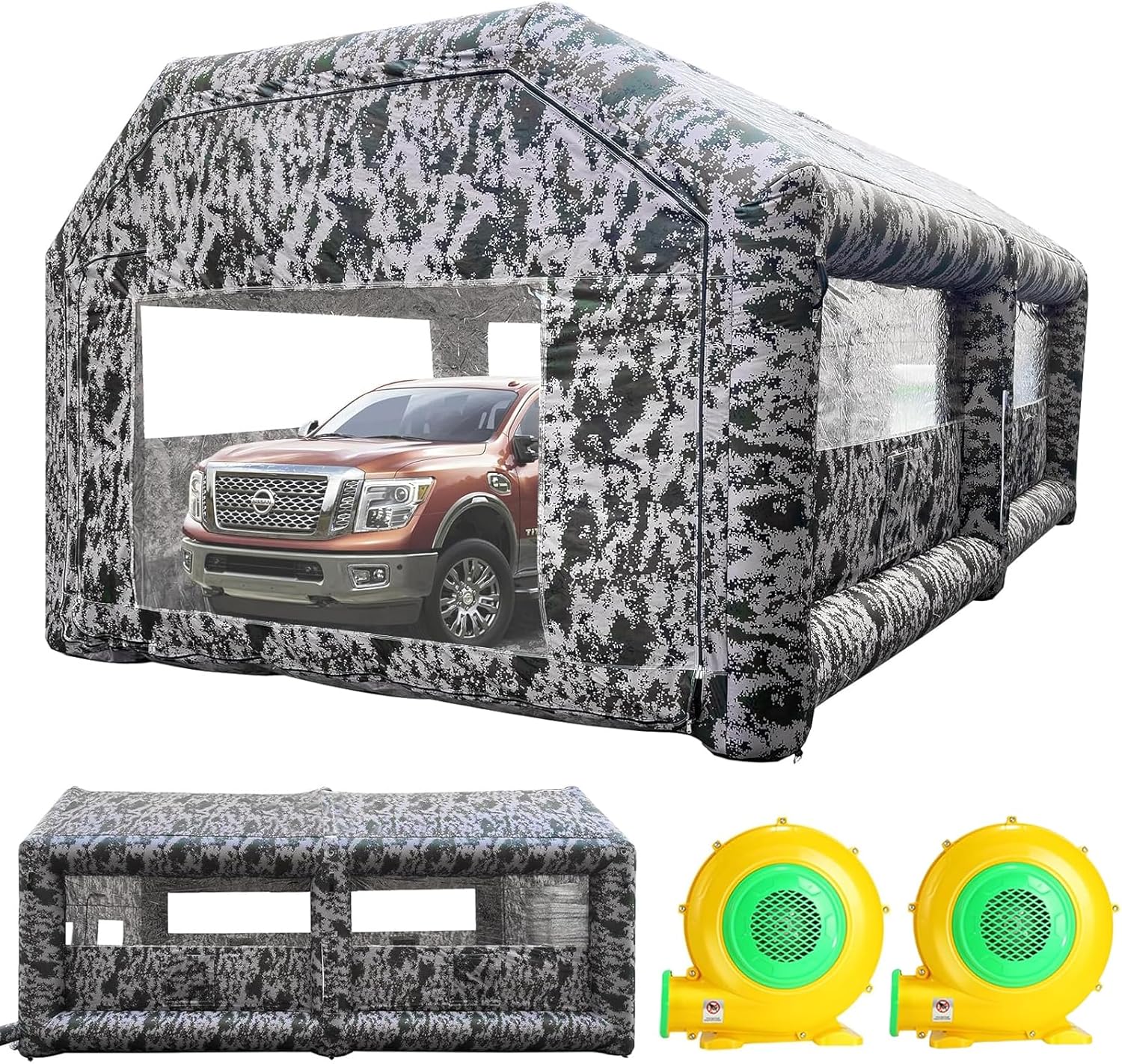 Amazon.com: Inflatable Paint Booth 26 x15 x 10FT Large Inflatable Spray ...