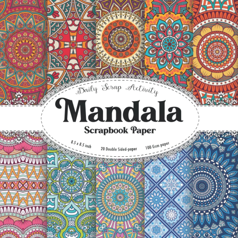Mandala Scrapbook Paper: Mandala Colorful Floral For Scrapbooking ...