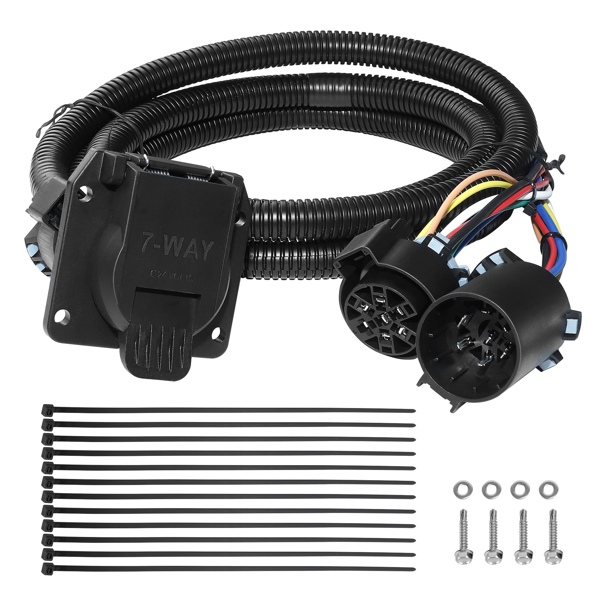 Snapklik.com : Oyviny Truck Bed 7 Pin Trailer Wiring Extension 7.5 Foot ...