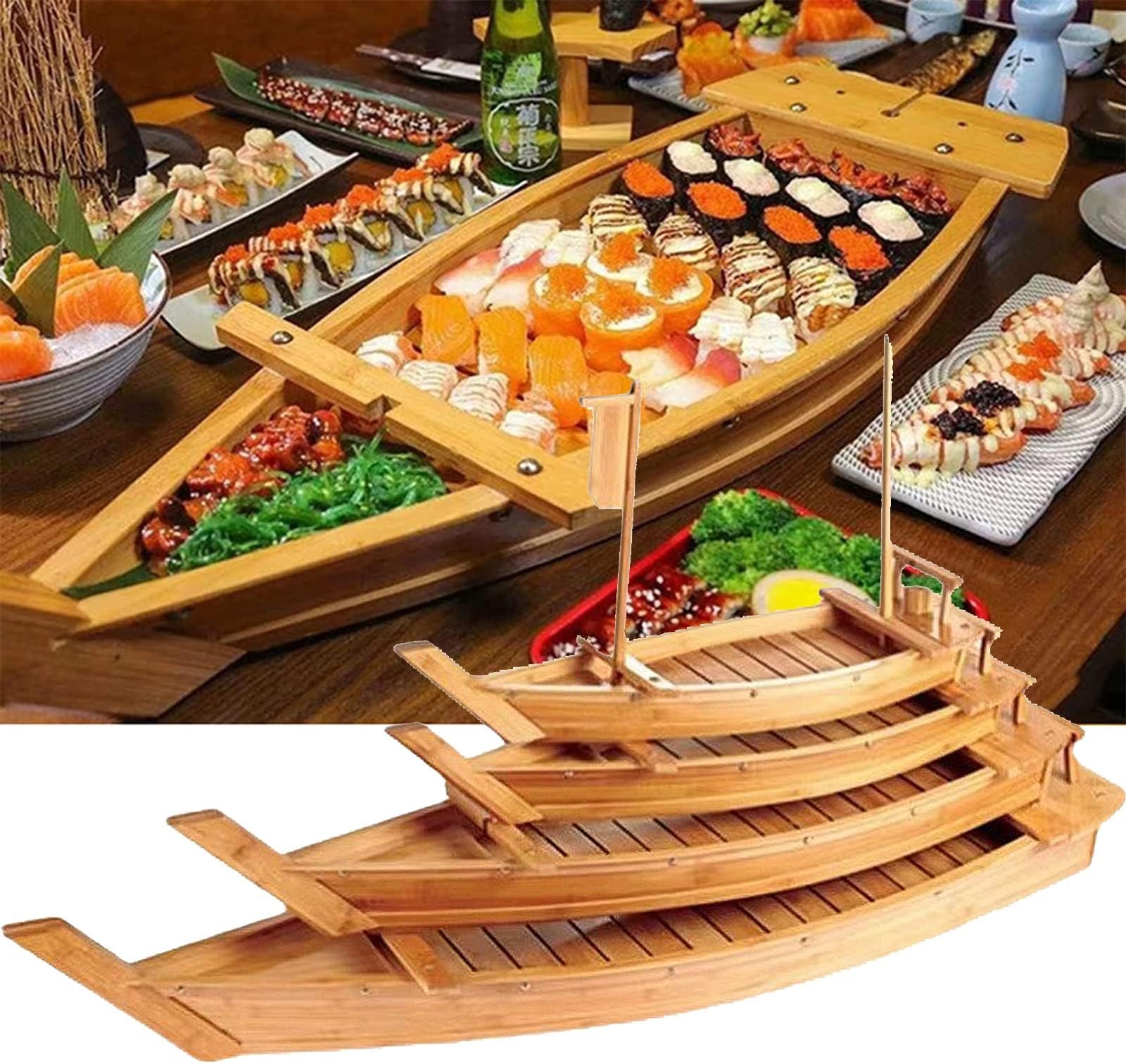Amazon.com: HEYVGO Sushi Boat Serving Tray, Sushi Plate for Restaurant ...