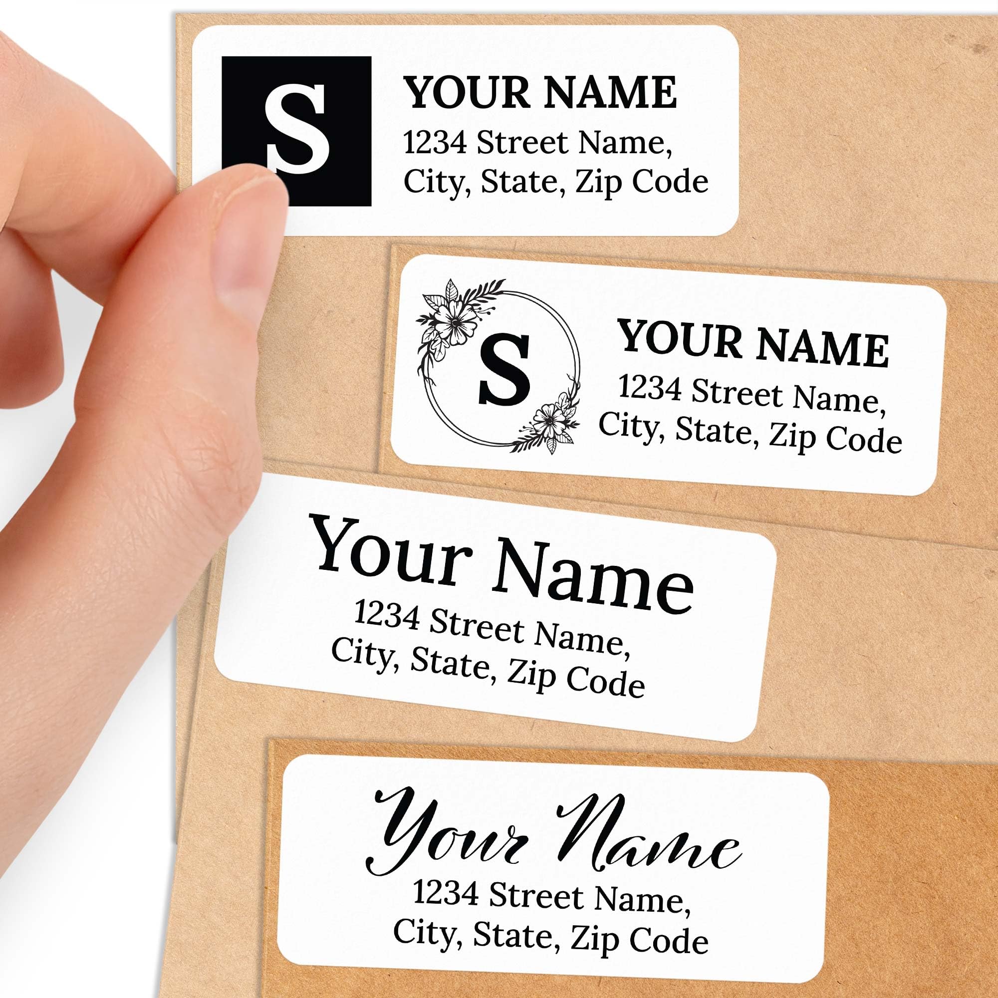 Amazon.com: Personalized Return Address Labels, Custom Address and Name ...