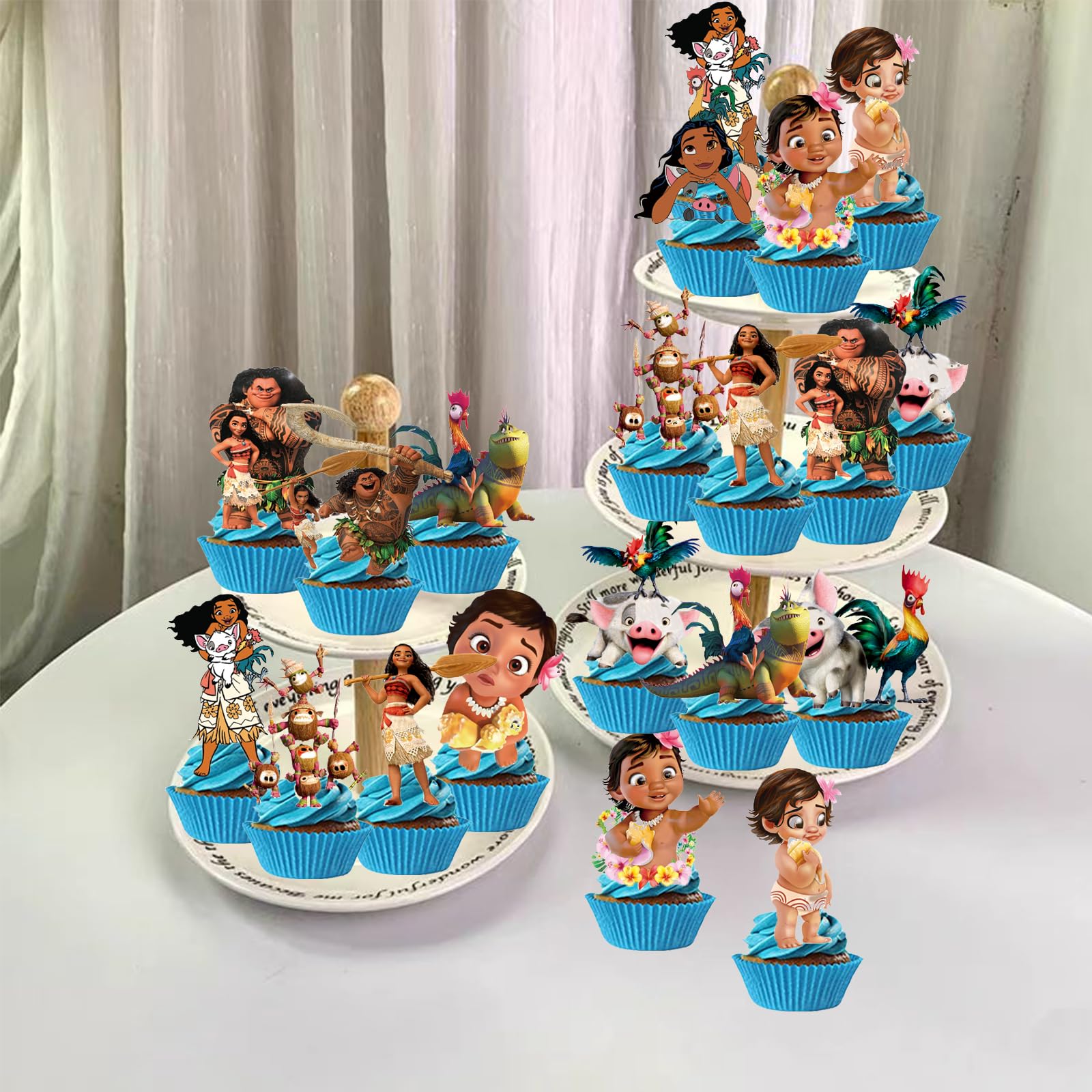 25Pcs Moana Cake Toppers Moana Birthday Party Supplies Moana Party ...