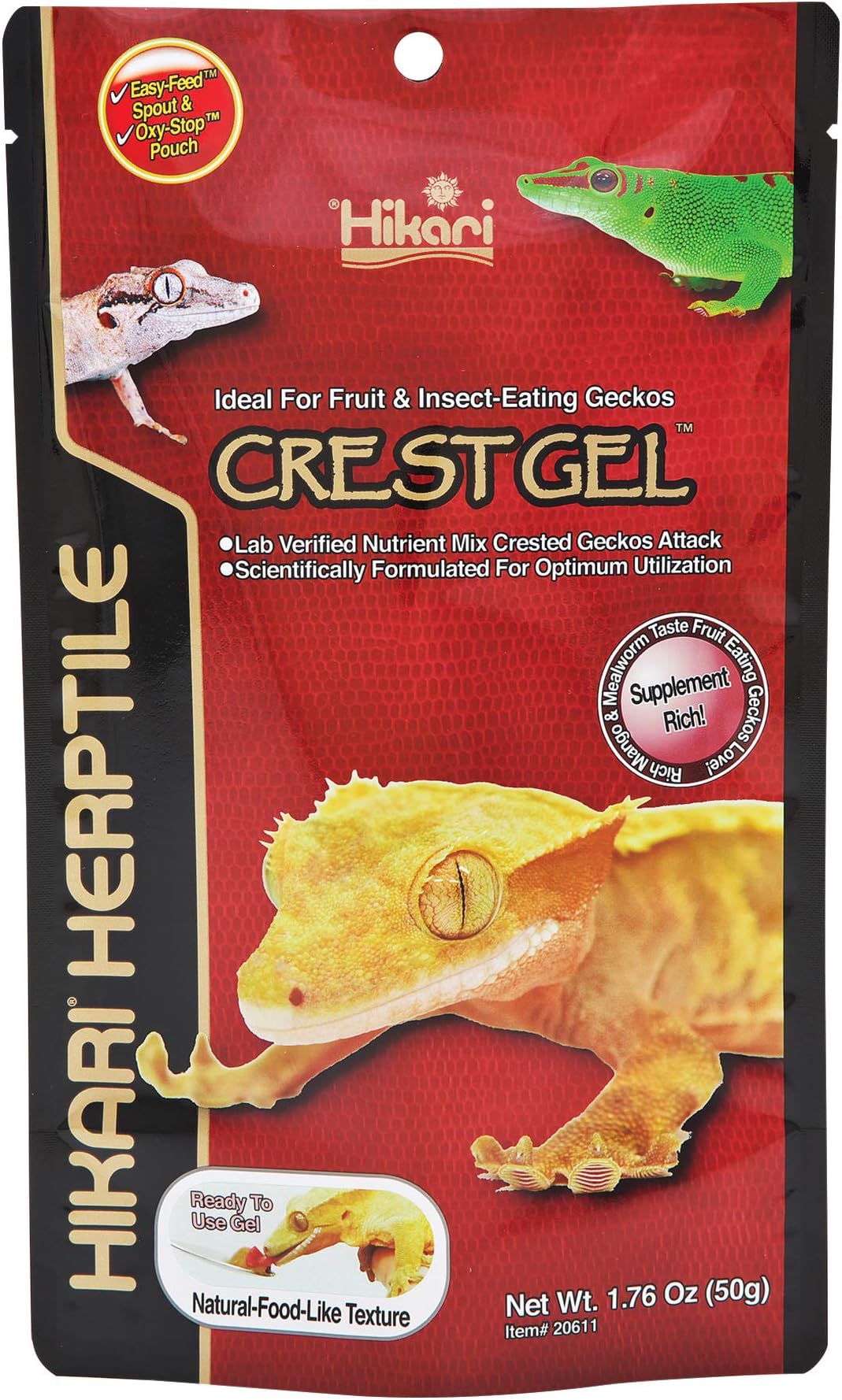 Hikari Herptile Crest Gel Reptile Food Complete Diet for Insect & Fruit ...