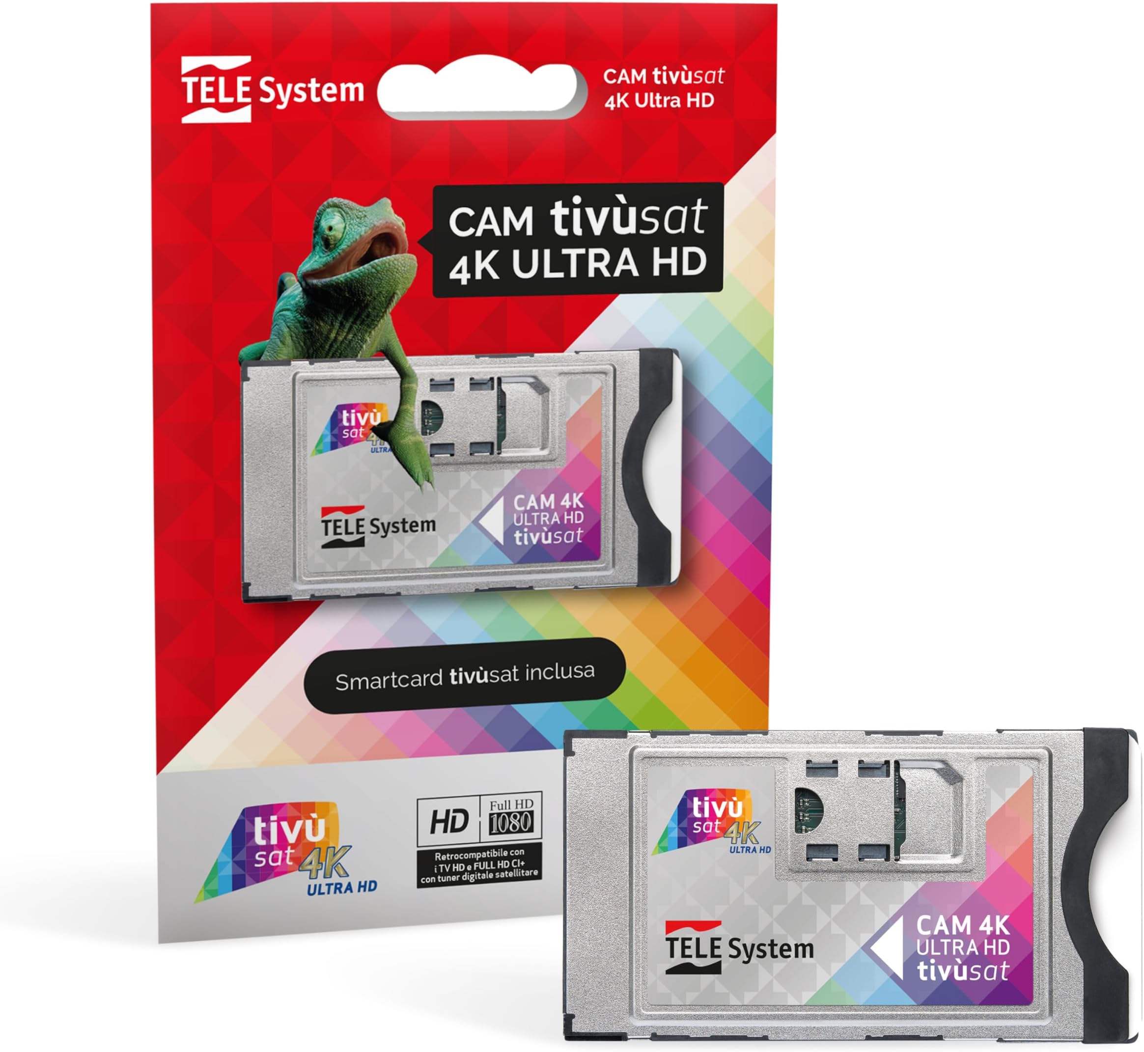 TELE System Tivùsat Certified Cam 4K Ultra HD for Watching Channels in ...