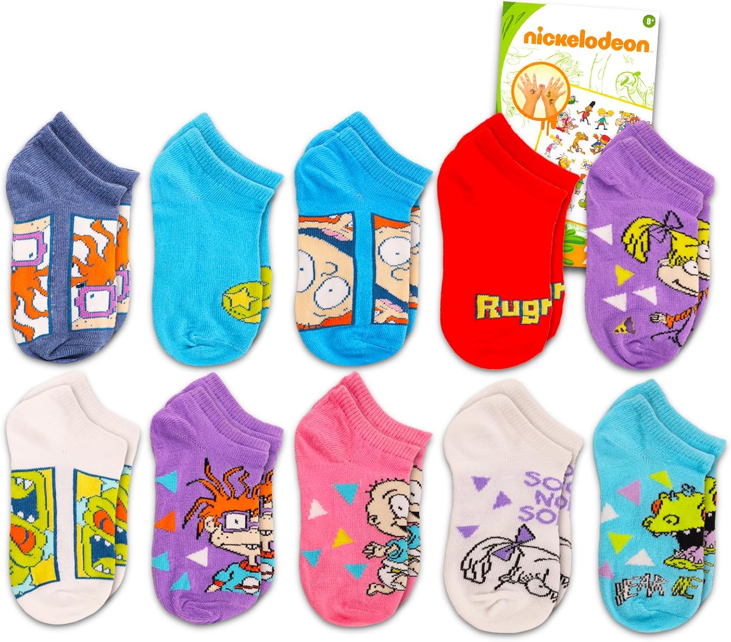 Amazon.com: Rugrats for Kids Socks Bulk Set - Bundle with 10 Pairs of ...