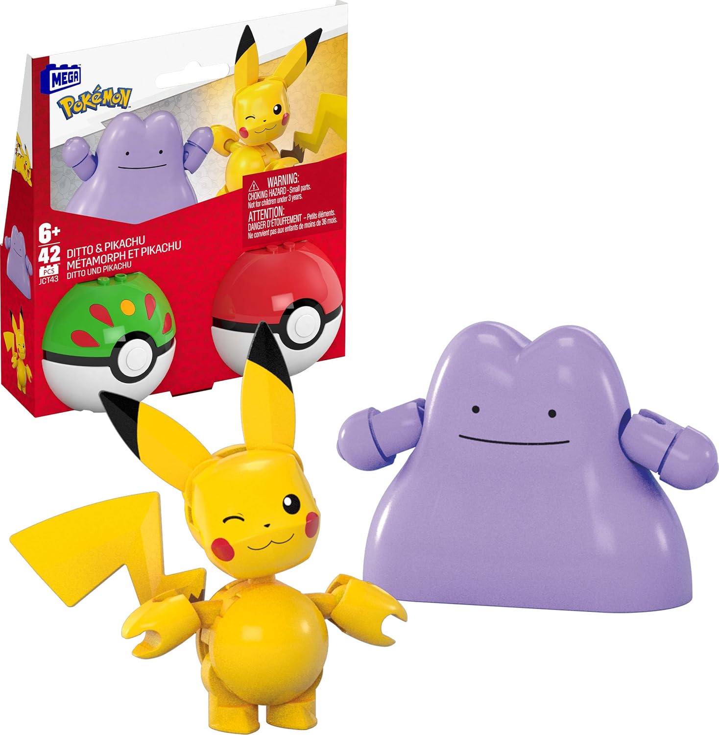Amazon.com: MEGA Pokémon Action Figure Building Toys Set, Poké Ball 2 ...