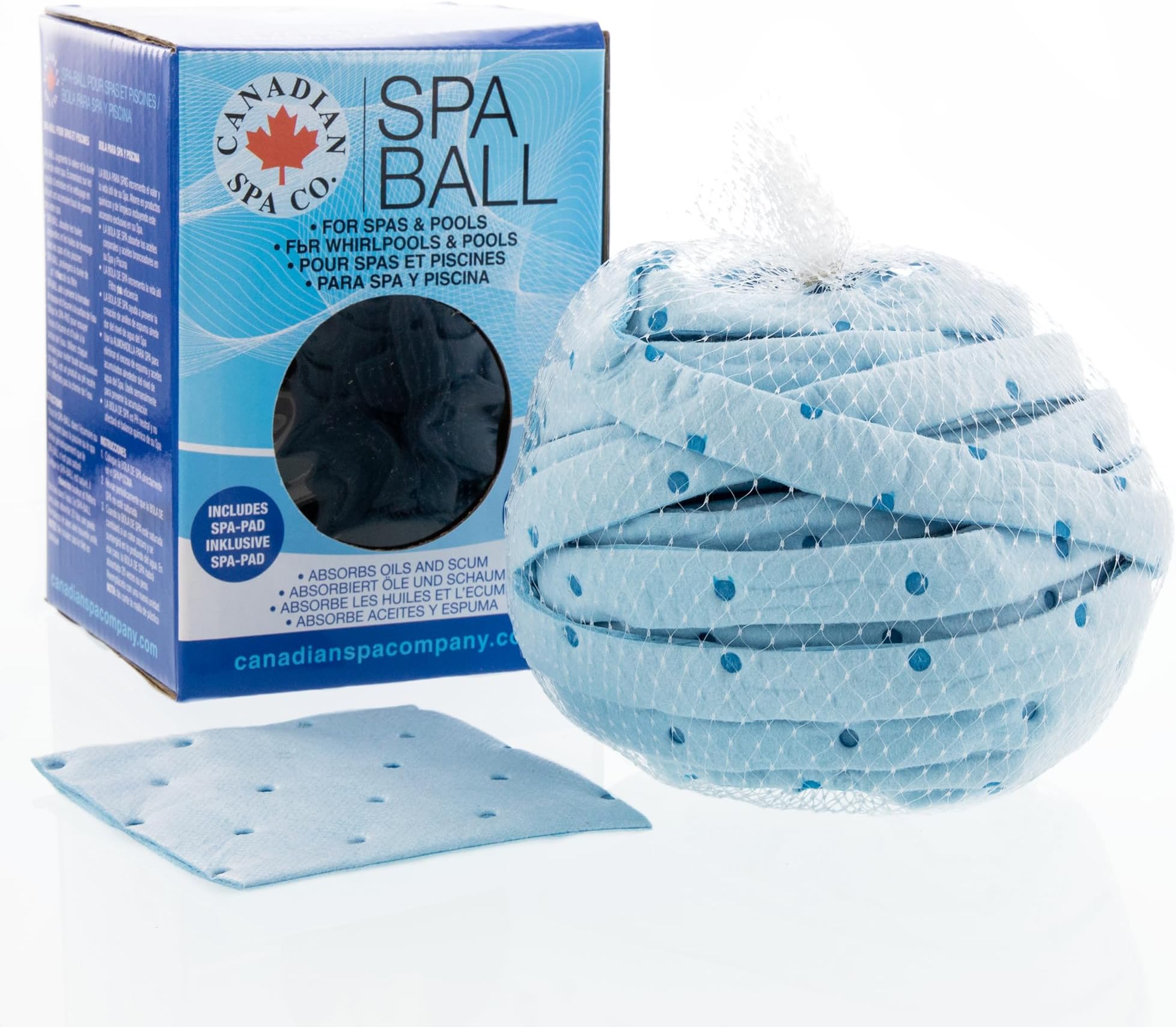 AQUAVERITY Hot Tub Cleaner Balls - Effective Floating Sponge Spa Scum ...
