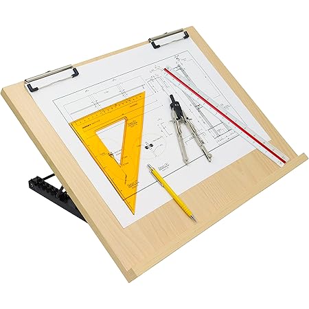 Isomars Drawing Drafting Board Table - Scholar with White Laminated ...