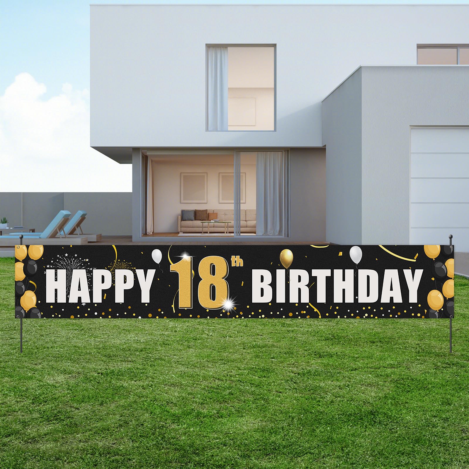 Amazon.com: Helewilk Happy 18th Birthday Banner, Time to Adult, 18th ...