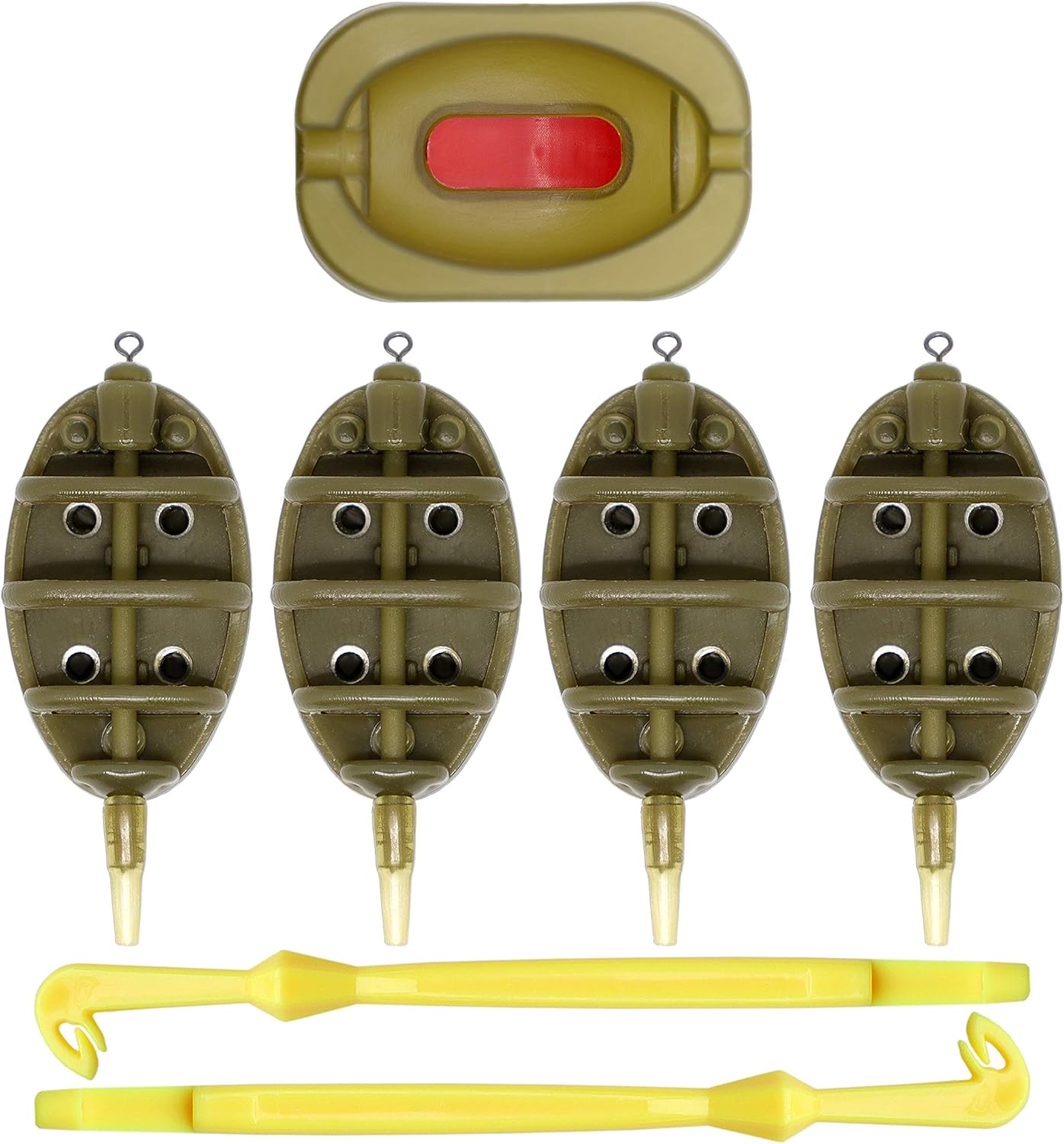 Amazon.com : SAMSFX Inline Method Feeders (15g,20g,25g,35g) Bait Holder ...