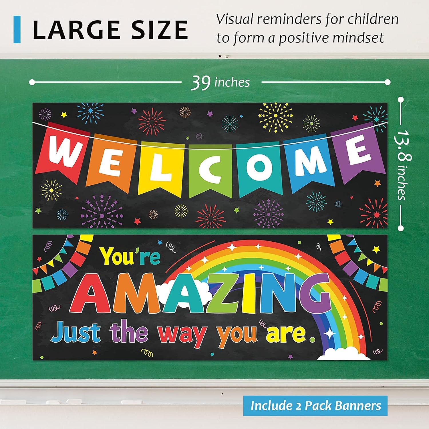 Arts & Crafts Supplies Positive/Inspirational/Growth Mindset Banner for ...