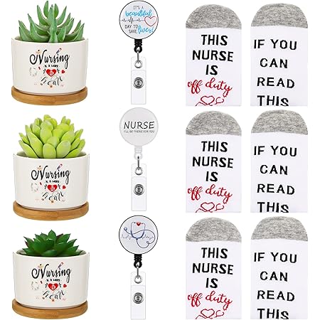 Amazon.com : Kolewo4ever 9 Pieces Nurse Appreciation Gifts Ceramic ...