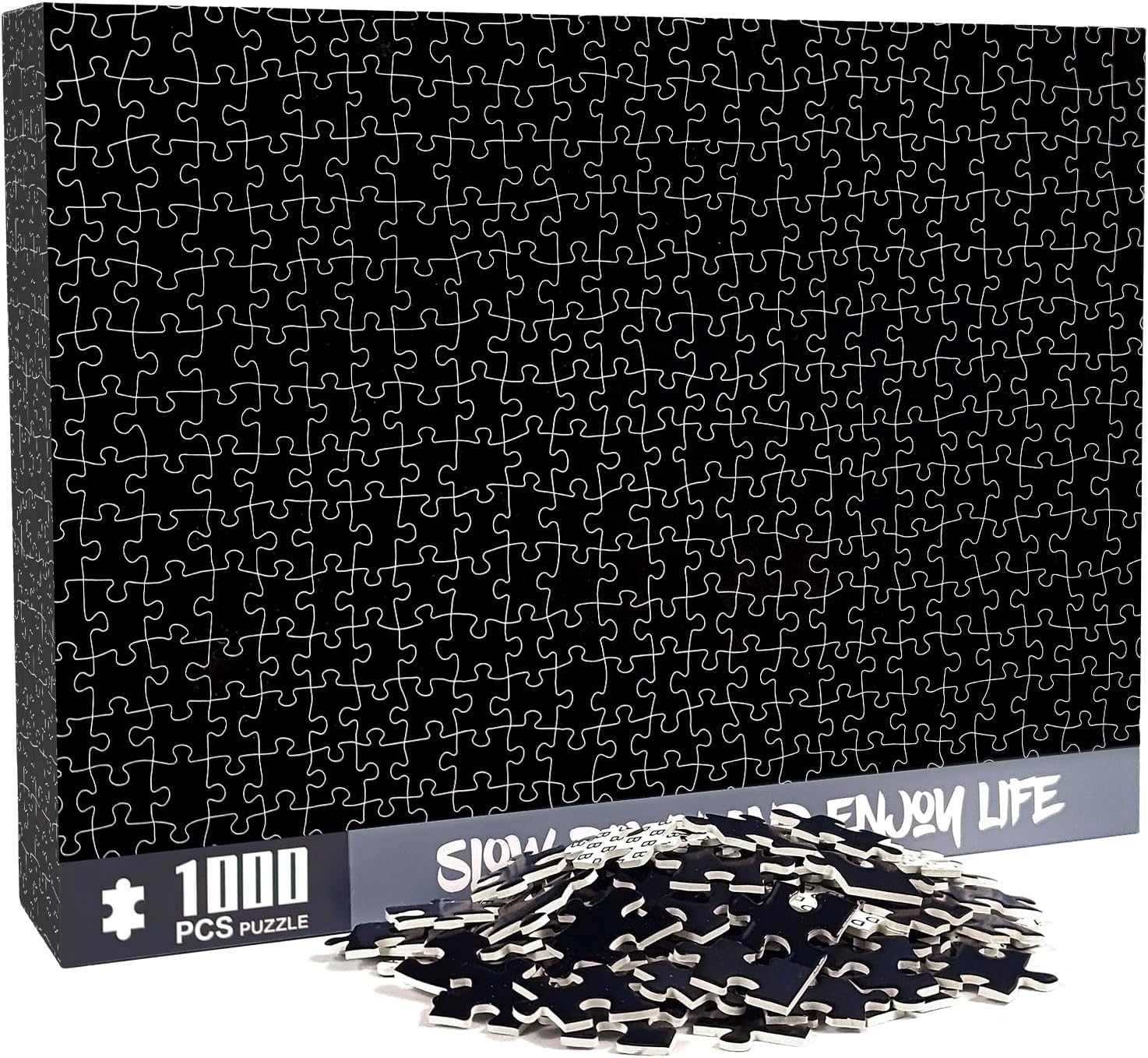 Amazon.com: 1000 Pieces Puzzles for Adults Solid Black Puzzles for ...