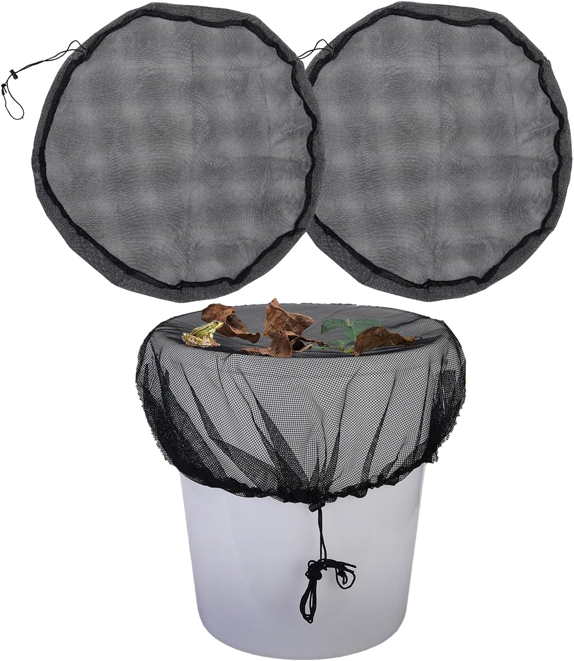 Amazon.com : Mesh Cover for Rain Barrels with Drawstring, Water ...
