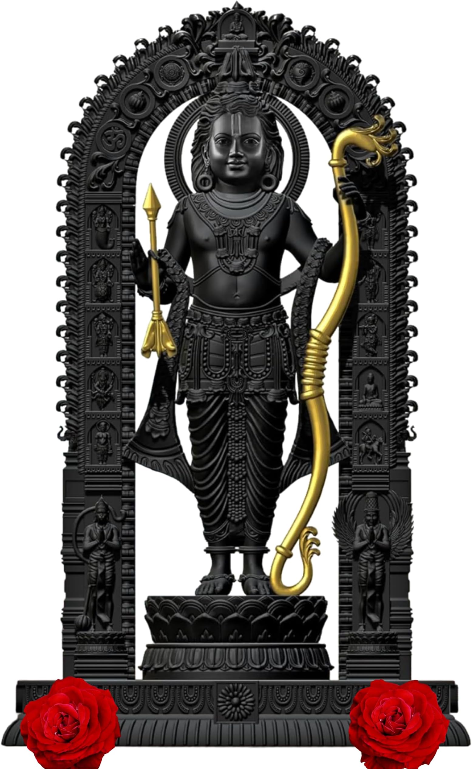 Buy SAF Ram Lalla MDF Cutout of Ram Lalla Statue in Ayodhya Mandir (2D ...