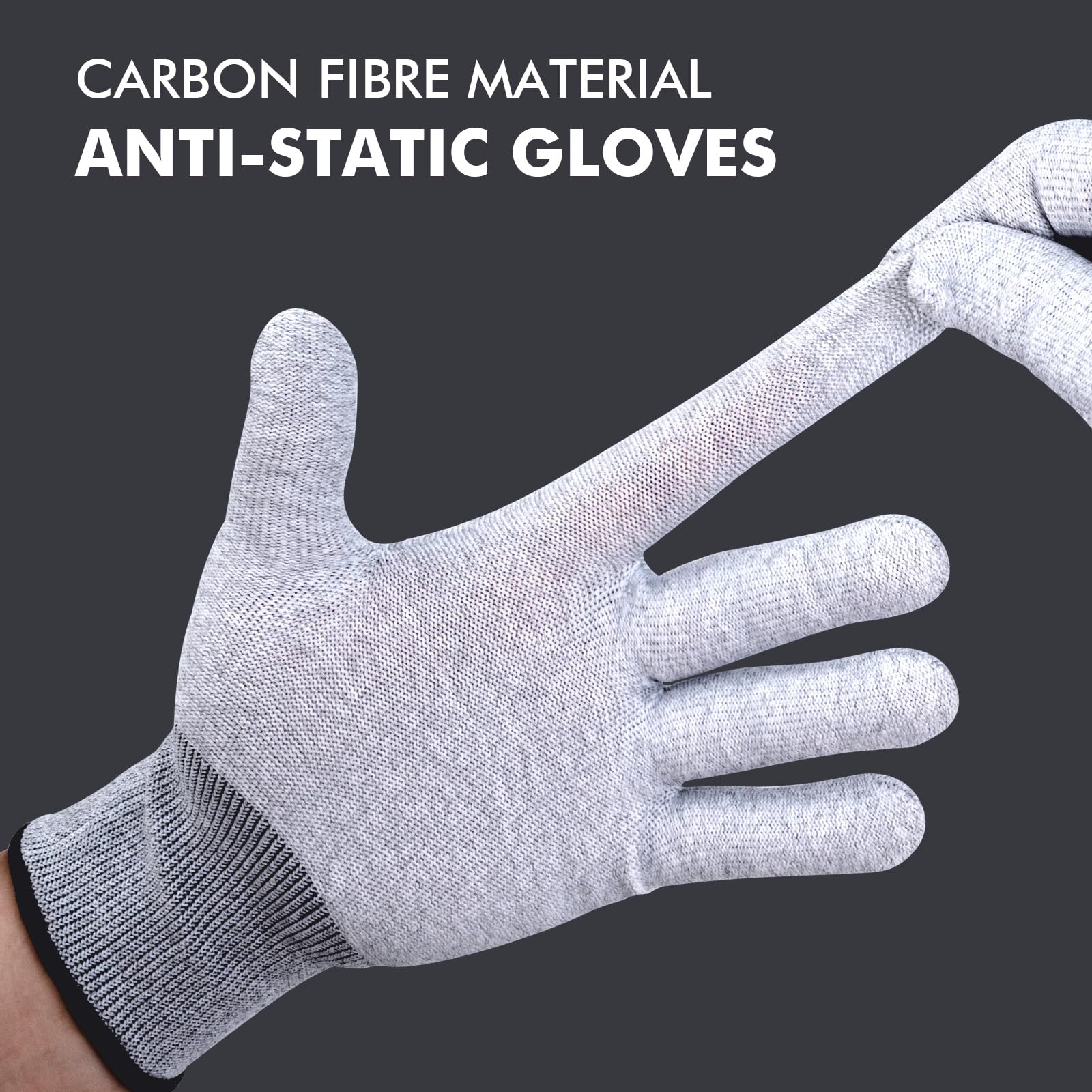 Snapklik.com : Grey Vinyl Wrap Gloves, Professional Carbon Fiber Anti ...