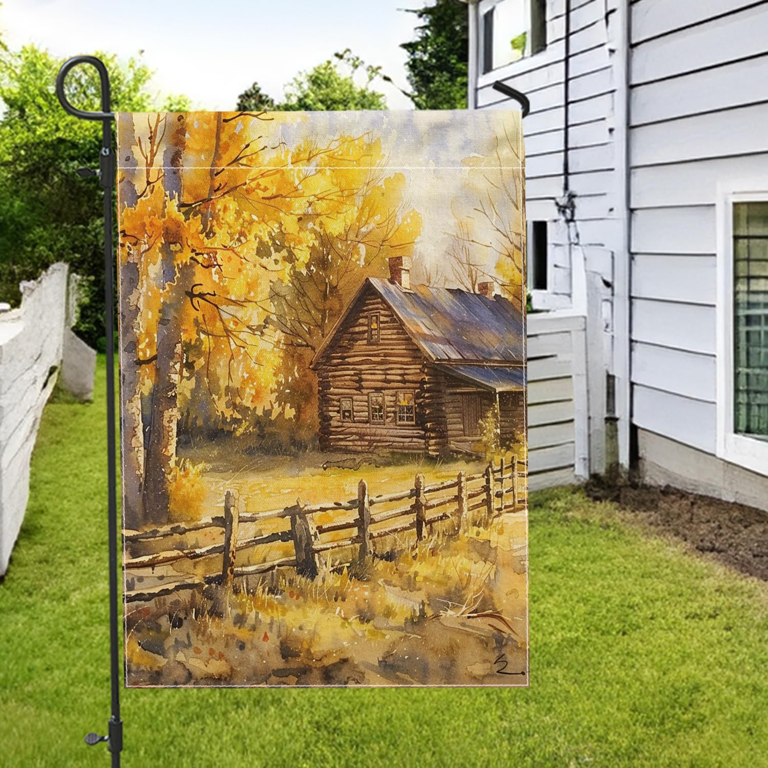 Rustic Country Garden Flags