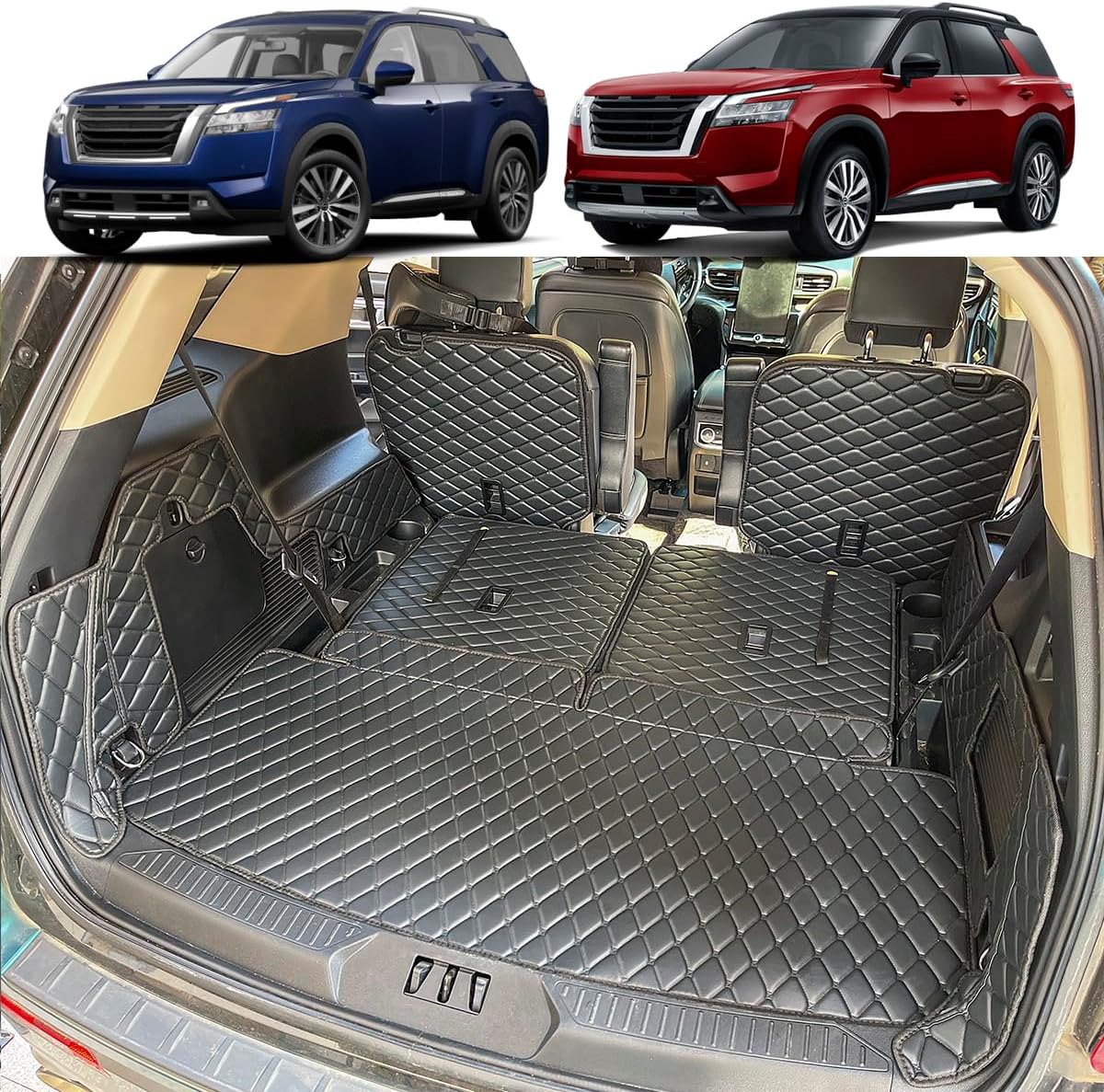 Amazon.com: WDYOYS Cargo Mat for 2022-2024 2025 Nissan Pathfinder 8 ...
