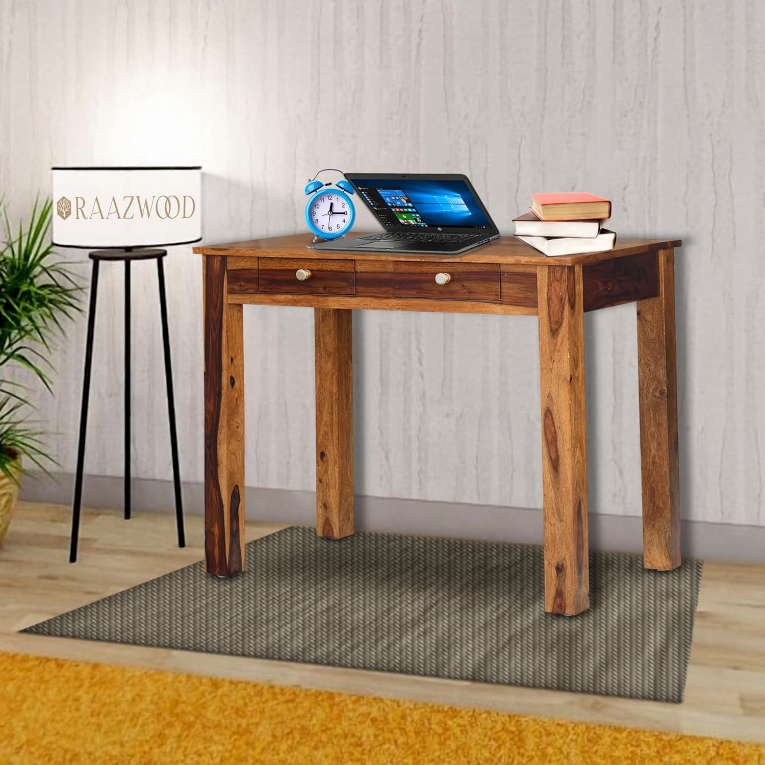 RAAZWOOD Sheesham Wood 1 Drawer Study Table for Home Writing Office ...