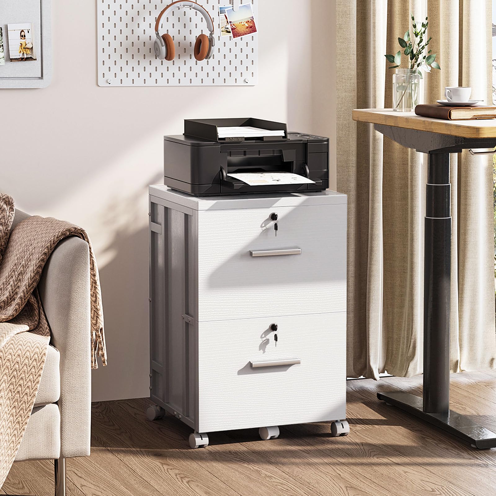 AODK Mobile File Cabinet Fully Assembled Filing Cabinet for Home Office ...