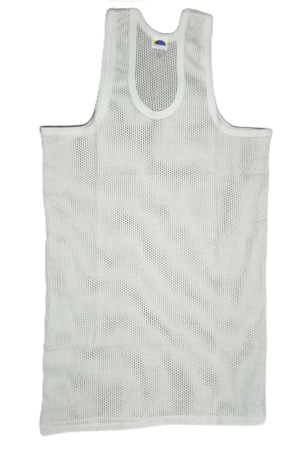 Buy Pack of 2 Netted Vest for Men White Cotton Mesh Jali Vest (Small ...