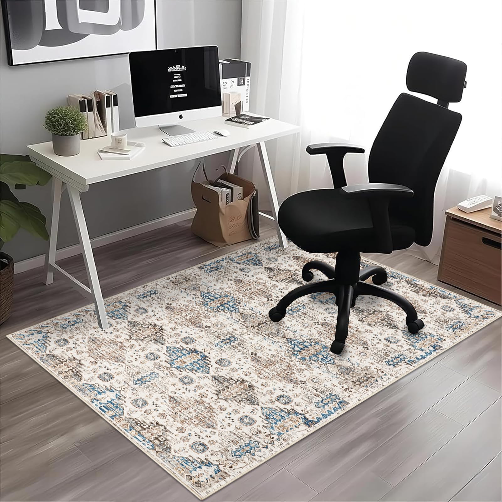Falflor Office Chair Mat for Hardwood Floor 48"x60", Anti Slip Desk ...