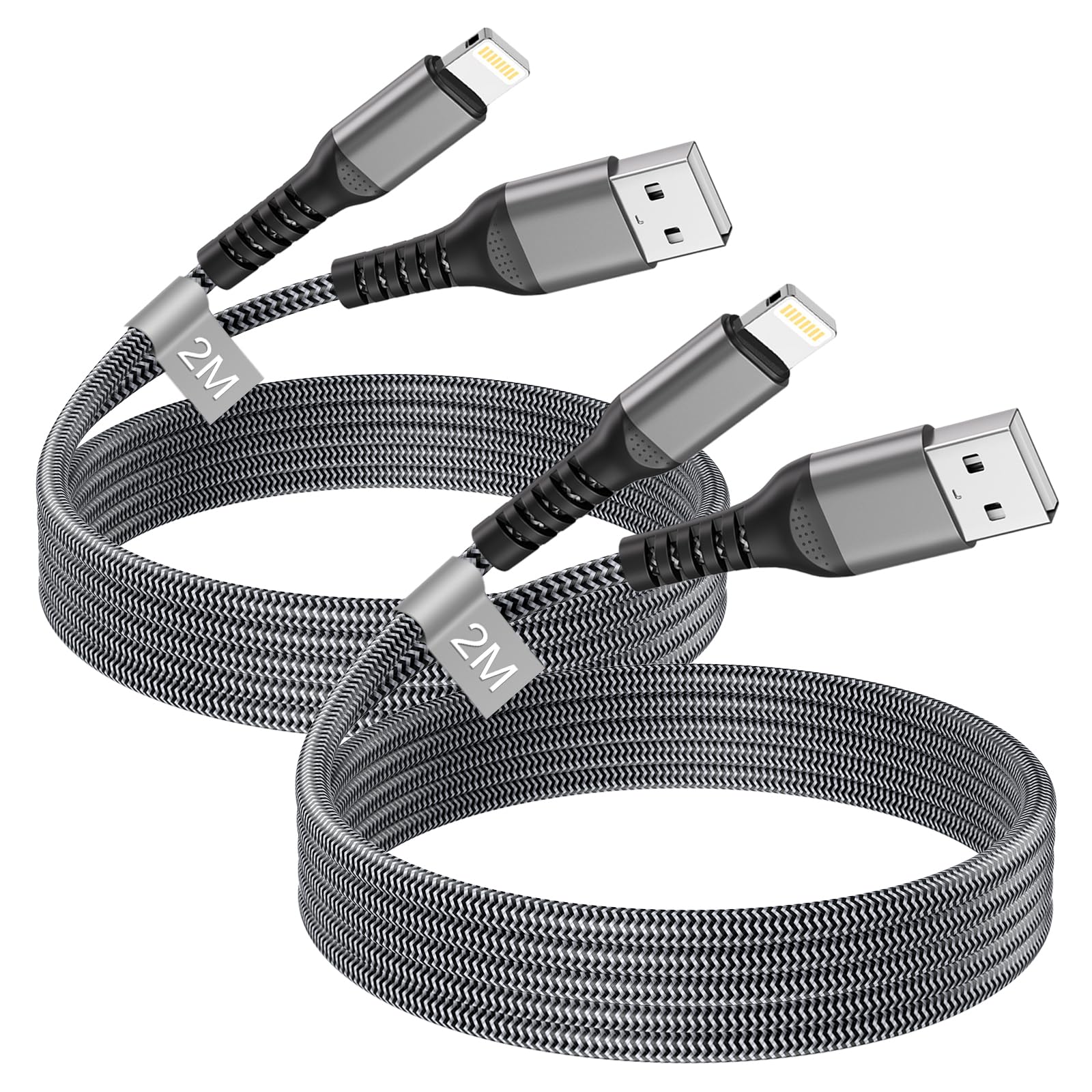 iPhone Charger Cable 2M 2Pack[Apple MFi Certified], iPhone Lightning ...