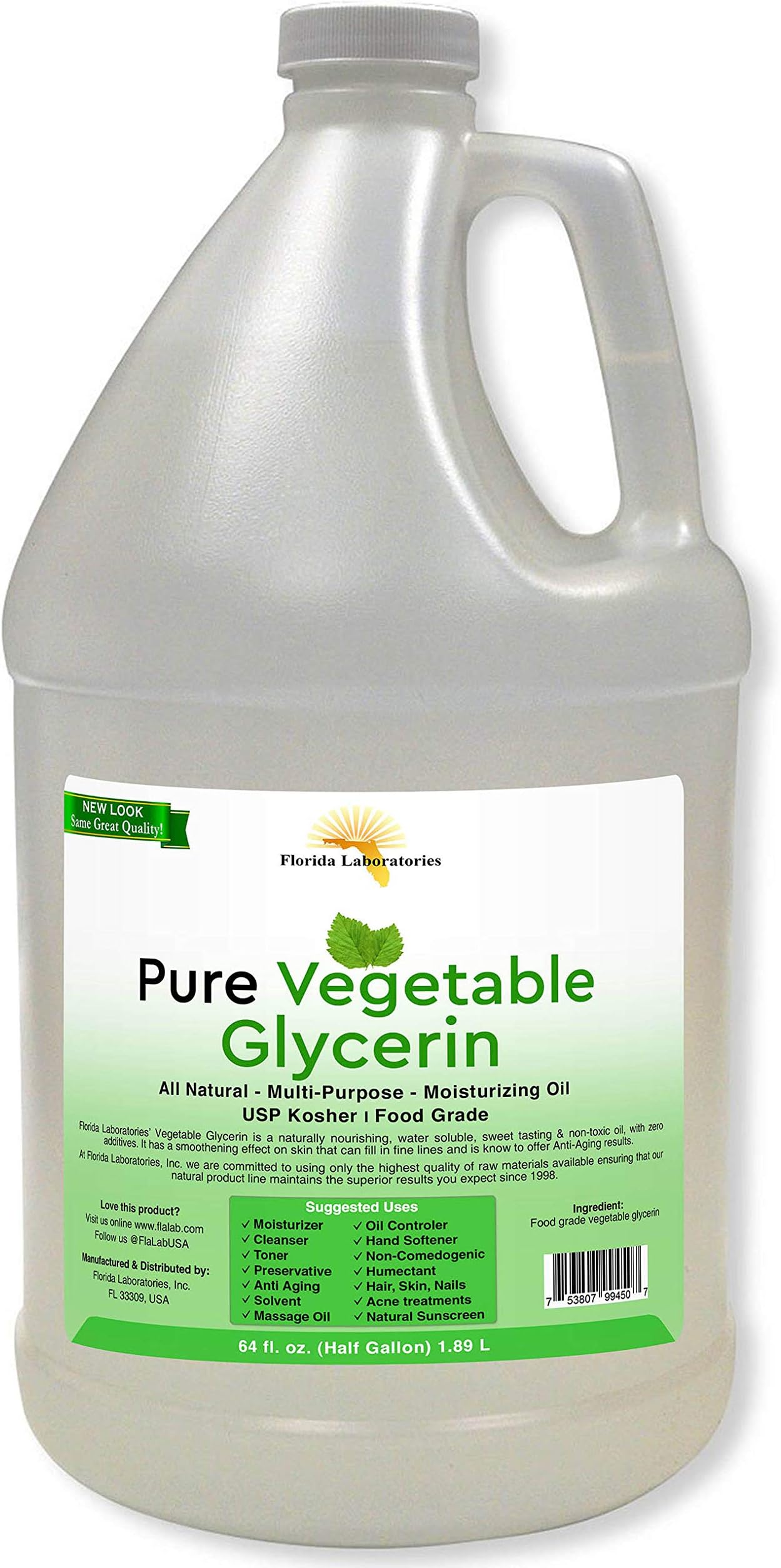 Glycerine Refined USP 99.9% Glycerol Pharmaceutical Grade Palm Oil Free ...