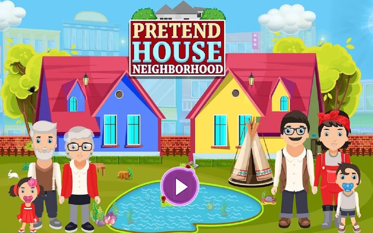 Pretend House Neighborhood - Play with neighbor friends in playhouse ...