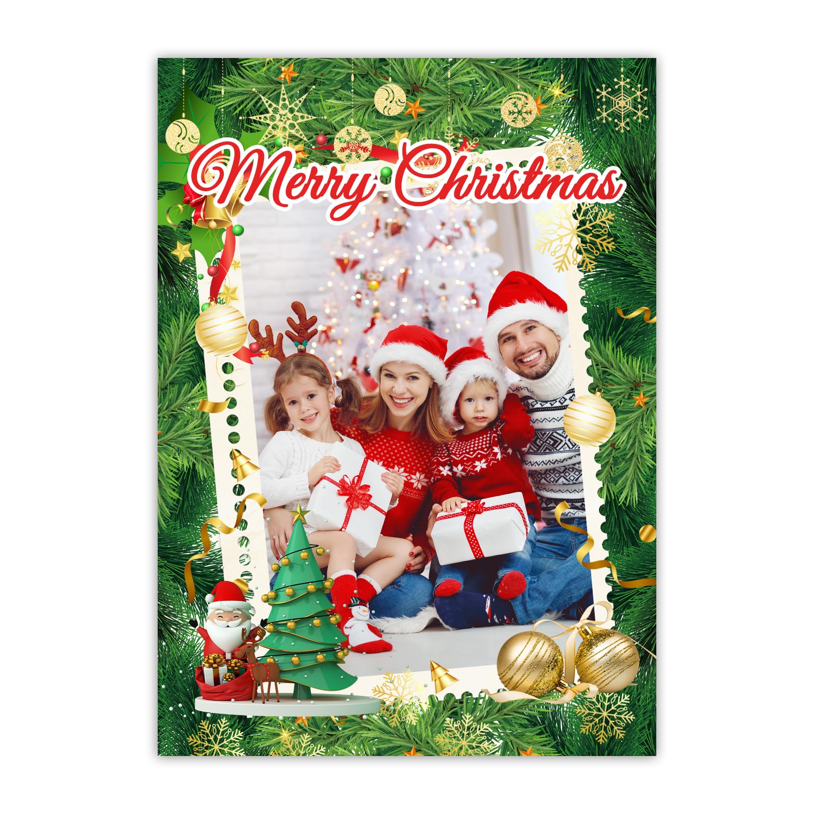 Amazon.com : JONZIN Personalized Christmas Cards,Custom Photo Christmas ...
