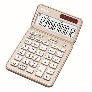 Amazon.co.jp: シャープ 電卓50周年記念モデル EL-VN82-NX ナイスサイズモデル ゴールド系 : 文房具・オフィス用品