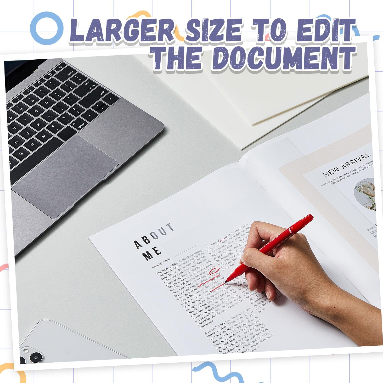 Snapklik.com : Gueevin 100 Sheets 8.5 X 11 Inch Transparent Sticky ...