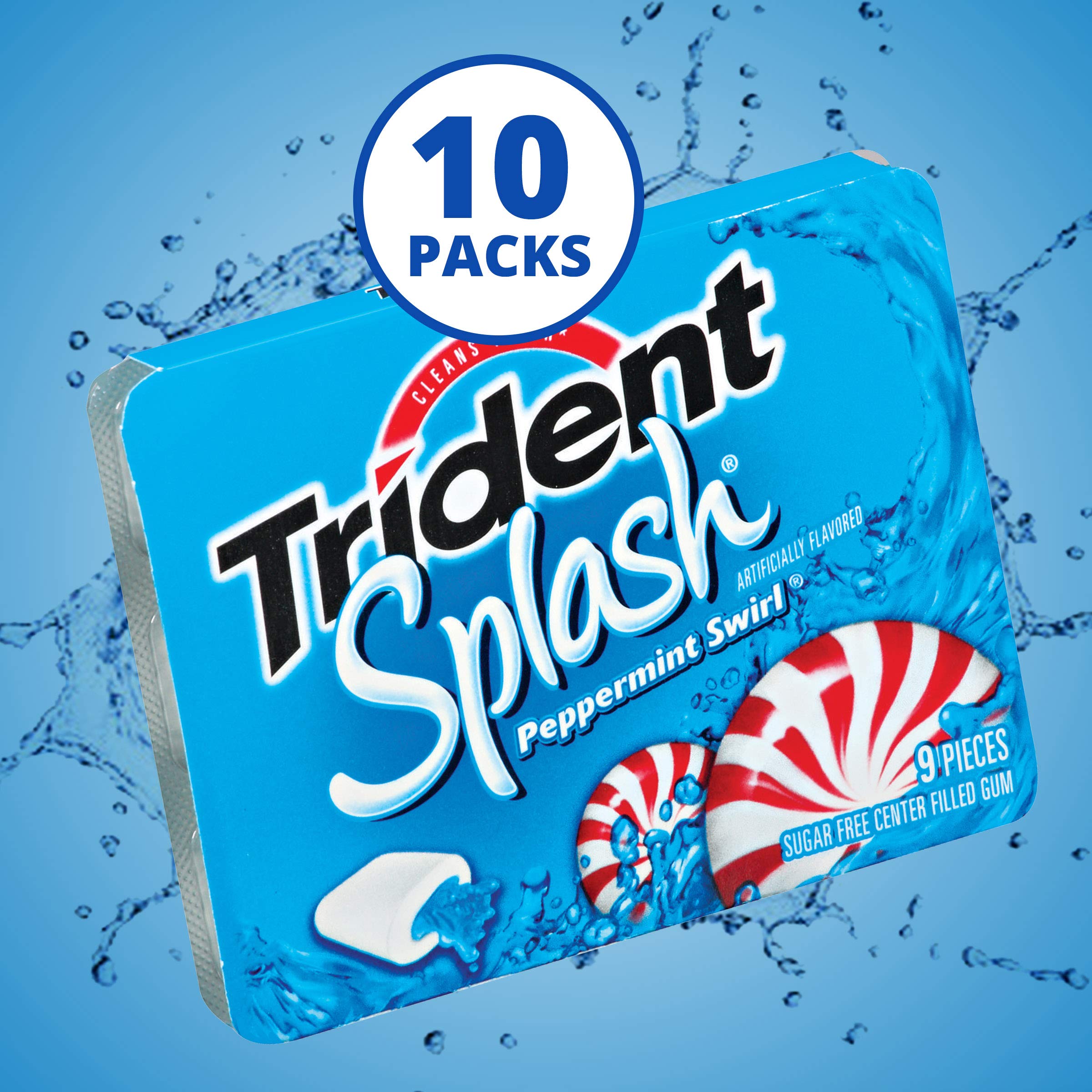 Snapklik.com : Trident Splash Peppermint Swirl Sugar Free Gum, 10 Packs ...