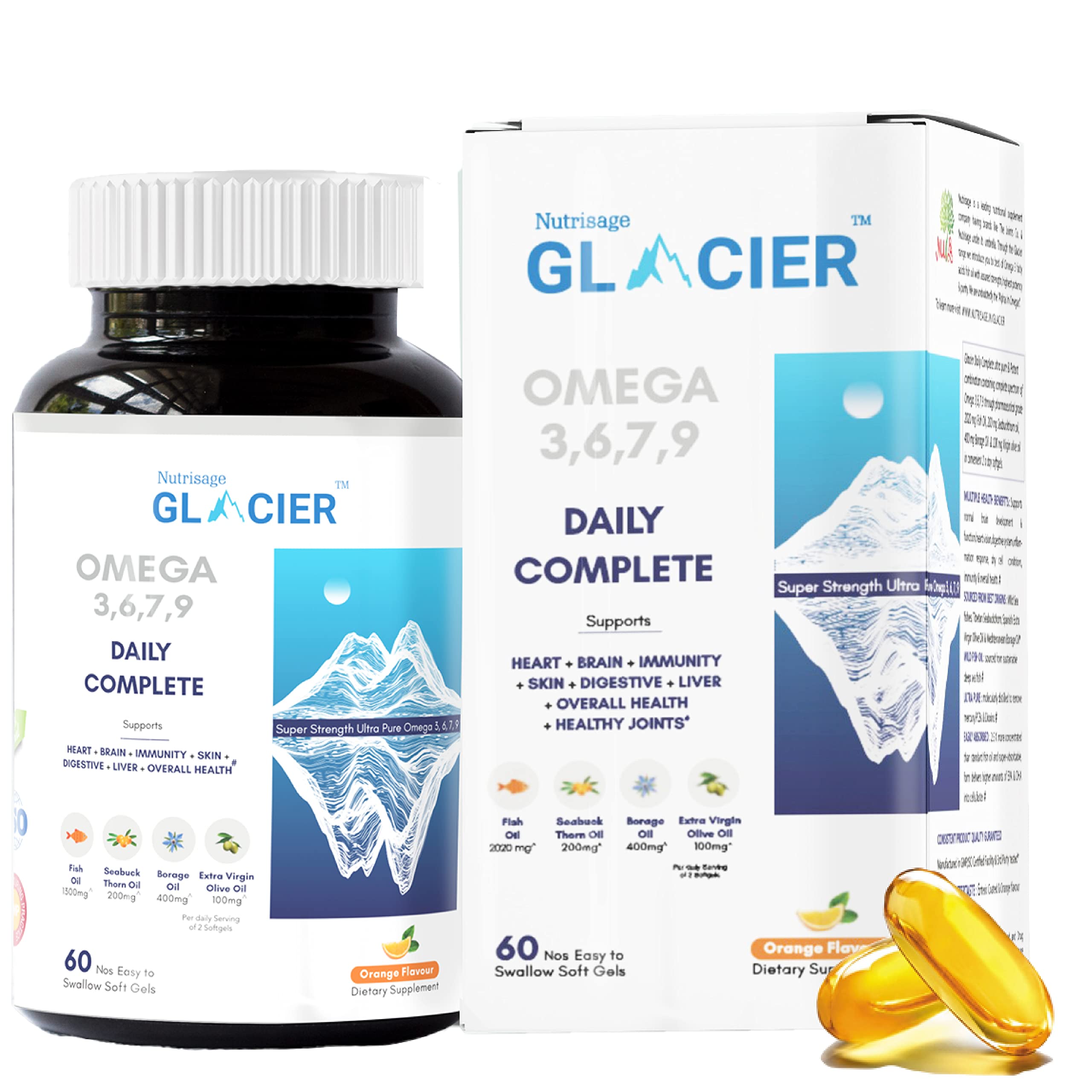 Buy sage Glacier Daily Complete Omega 3,6,7,9 - 2020 mg Fish Oil ...