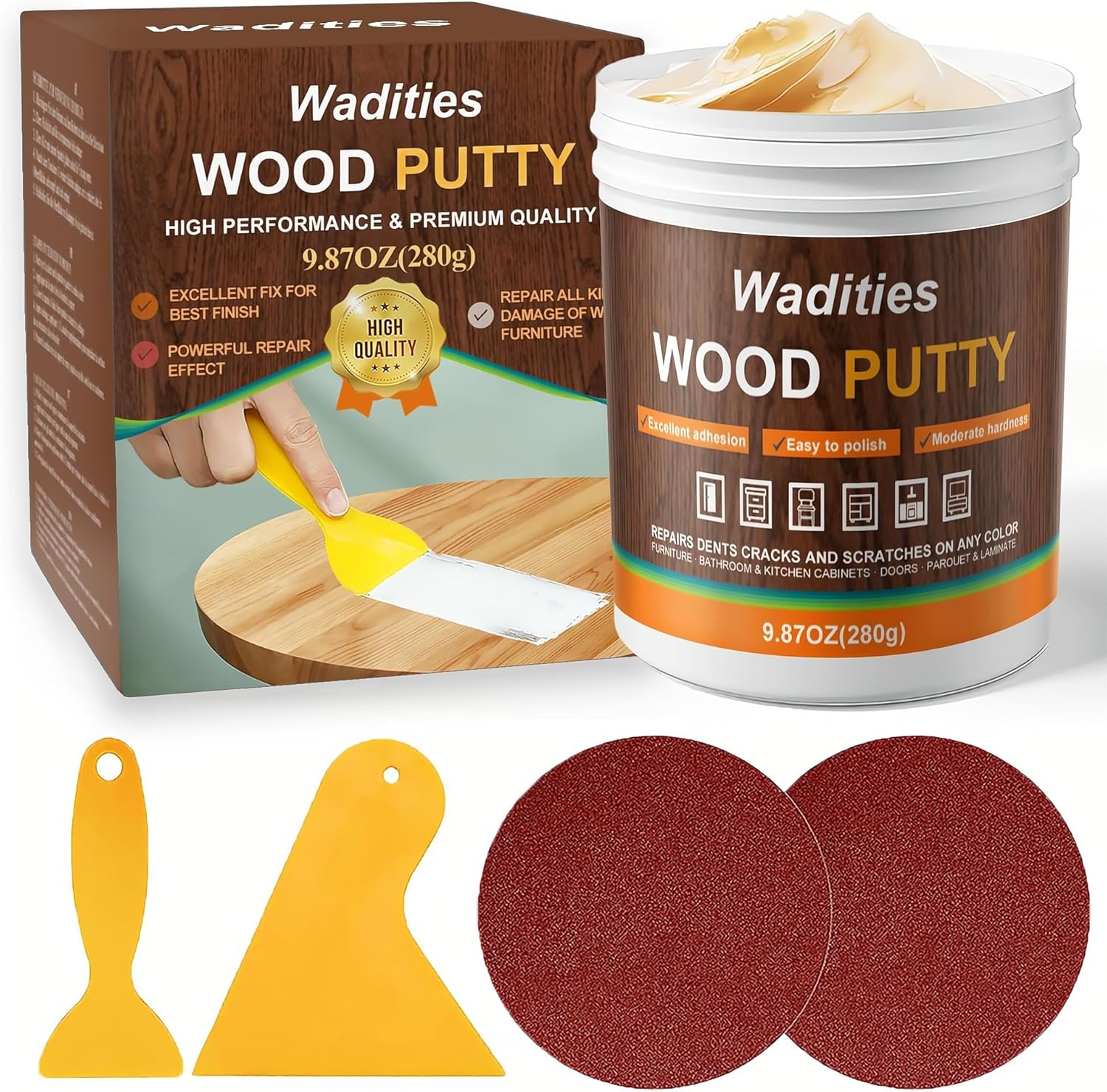 Wadities Natual Wood Filler, Natual Wood Putty, Paintable Stainable ...