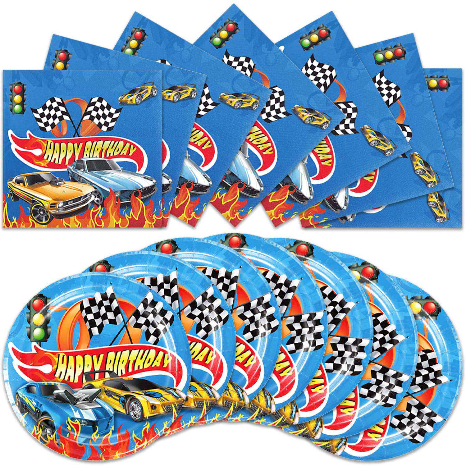 Amazon.com: 40-Piece Wheel Theme Party Supplies - Ideal for Birthday ...