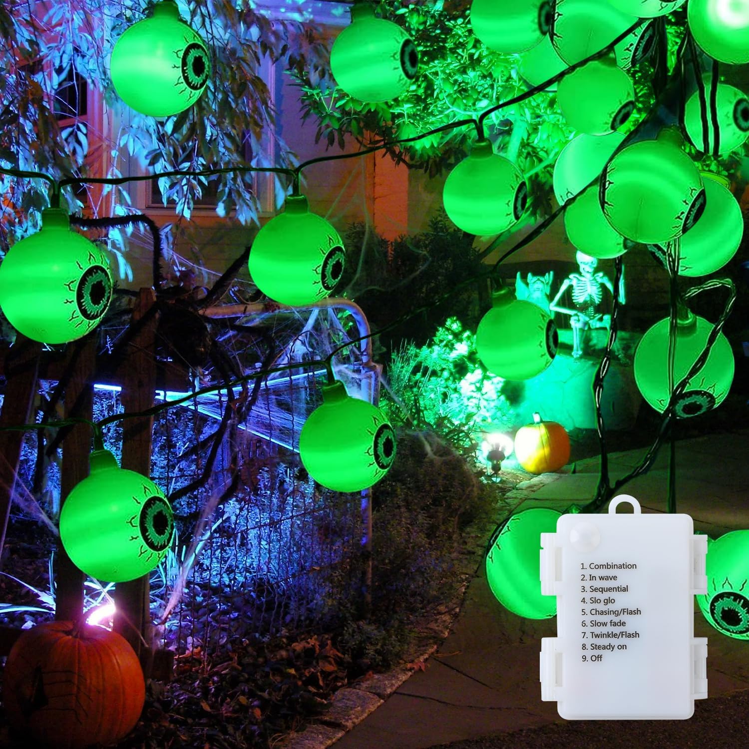 Halloween Decoration Lights Outdoor, 6 Pack Solar Scary Halloween ...
