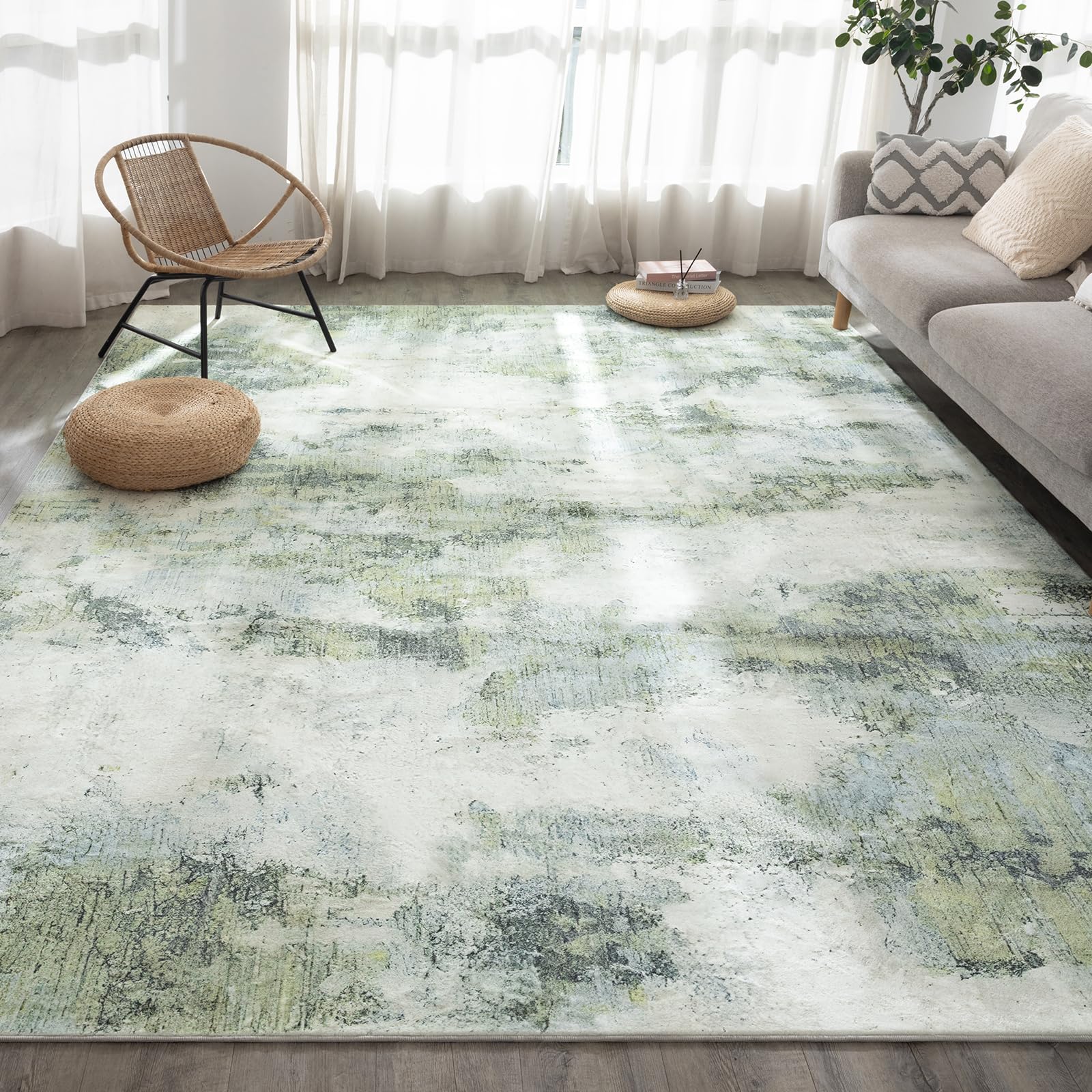 Amazon.com: UMINEUX Living Room Rug 9'x12' Large Washable Area Rug with ...